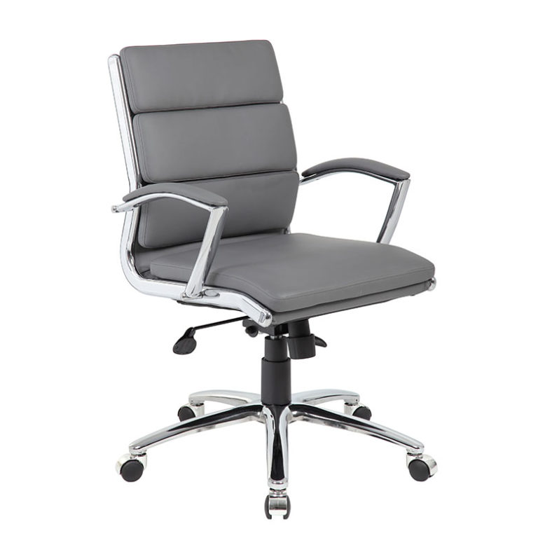 Boss Caressoftplus Vinyl Executive Mid-Back Chair – BossChair