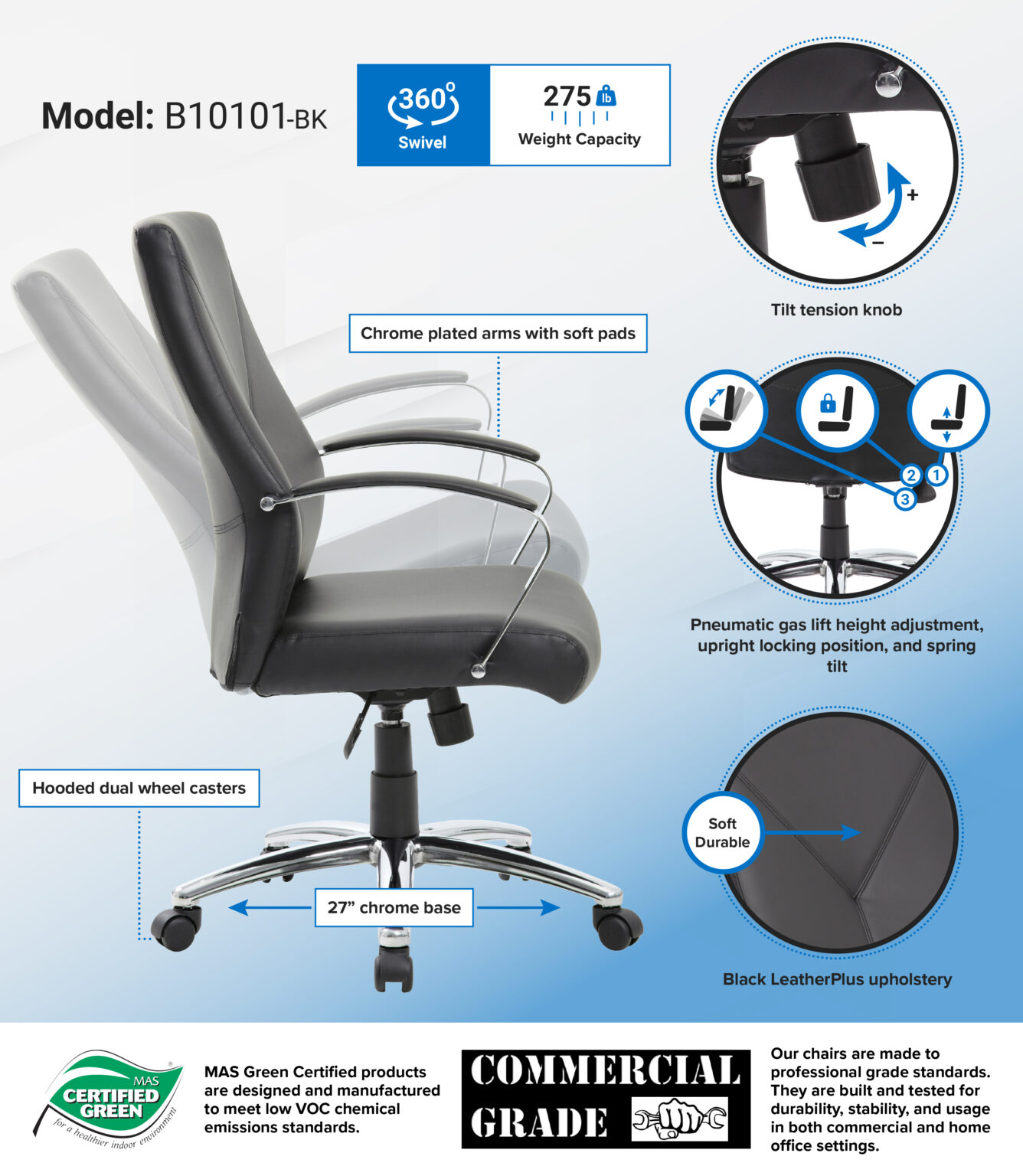 Boss LeatherPlus Executive Chair – BossChair