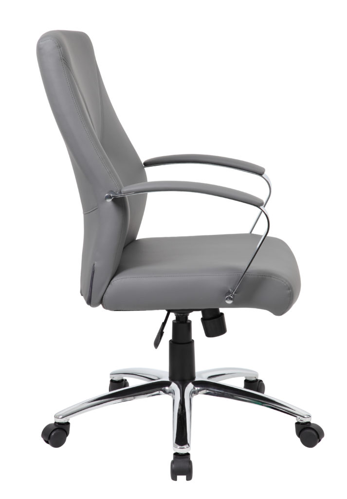 Boss LeatherPlus Executive Chair-Grey – BossChair
