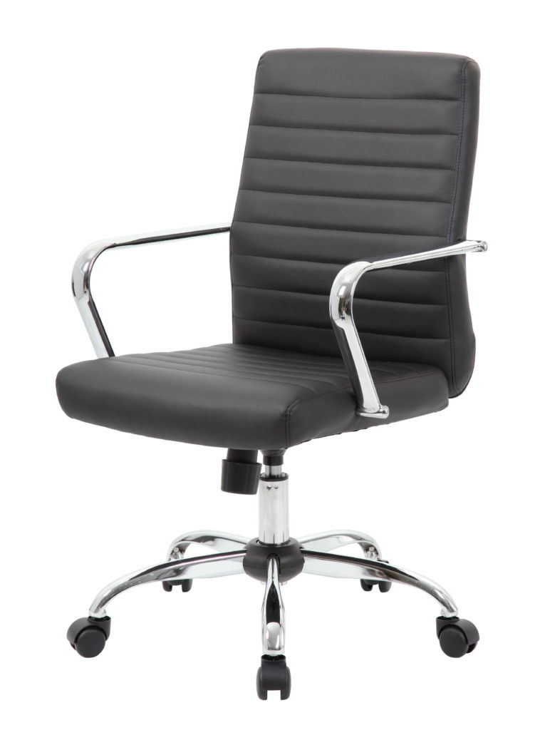 Boss Retro Task Chair with Chrome Fixed Arms – BossChair