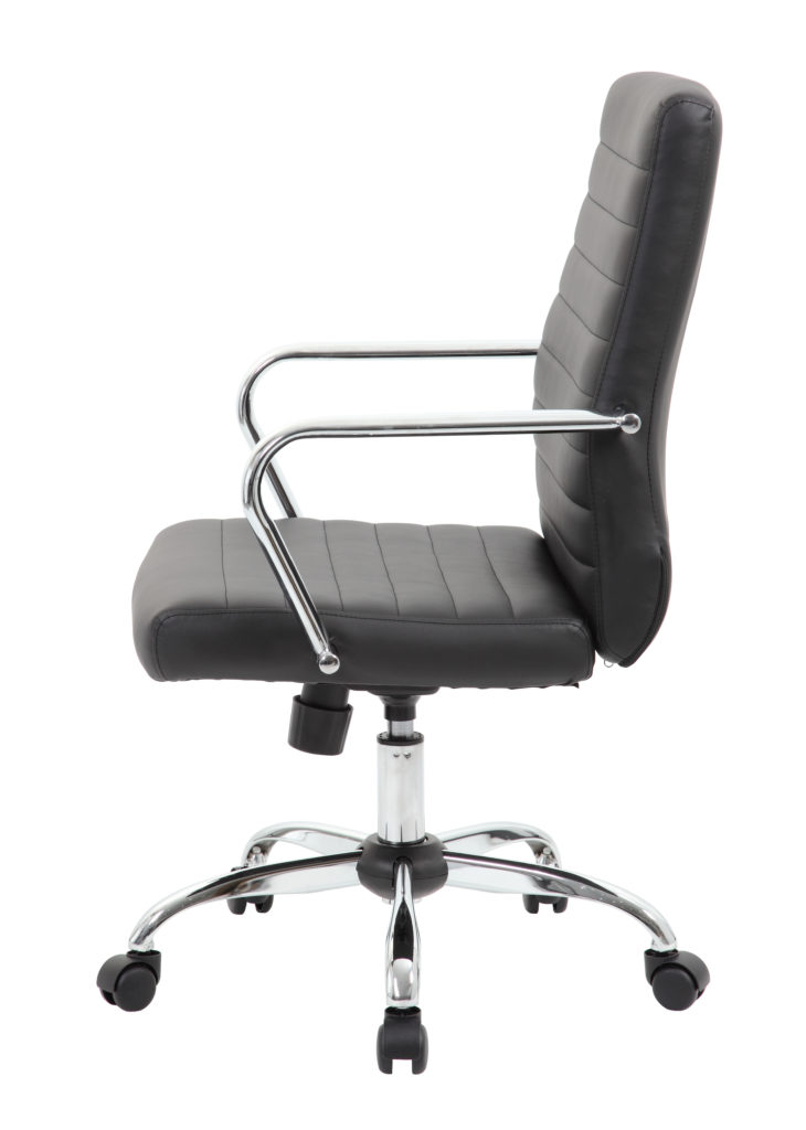Boss Retro Task Chair with Chrome Fixed Arms – BossChair