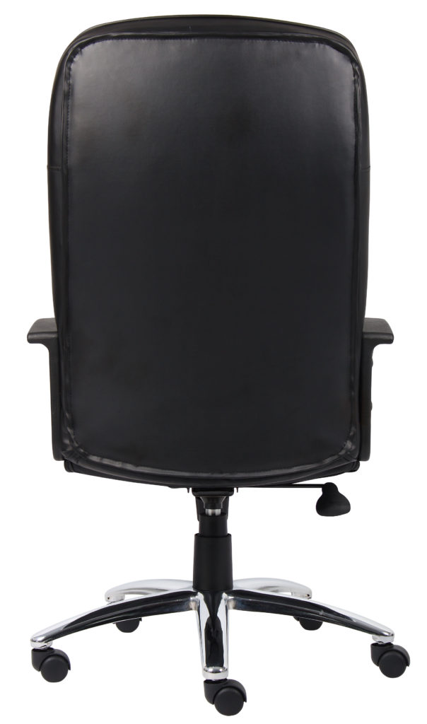Boss High Back LeatherPlus Chair W/ Chrome Base – BossChair