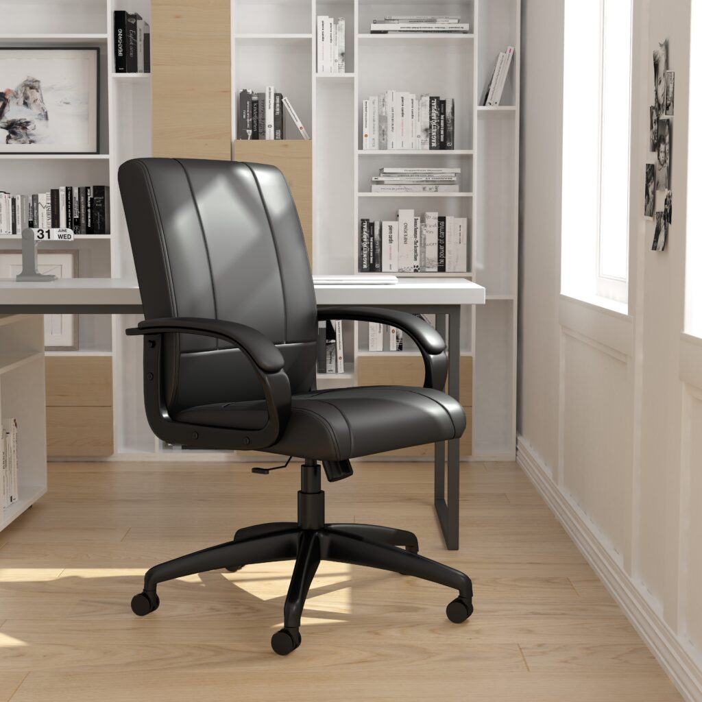 Boss Caressoftplus Vinyl Executive Mid Back Chair – BossChair