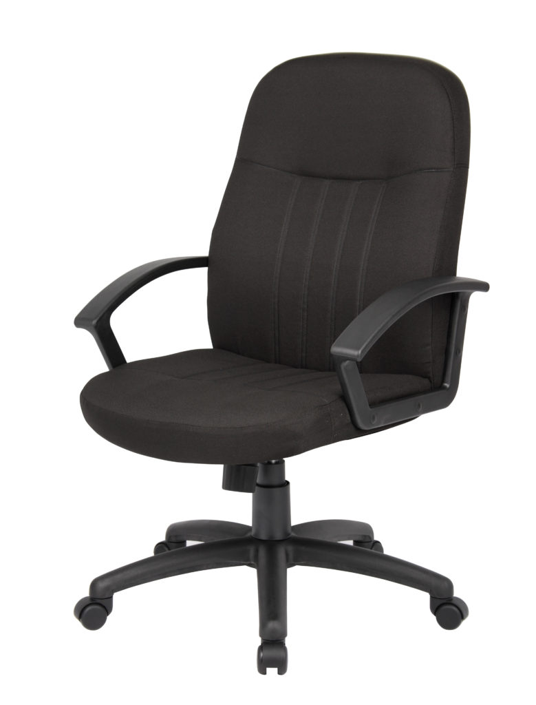 Boss Mid Back Fabric Managers Chair In Black – BossChair