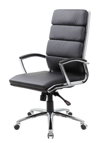 Boss Executive Caressoftplus Vinyl Chair with Metal Chrome Finish ...
