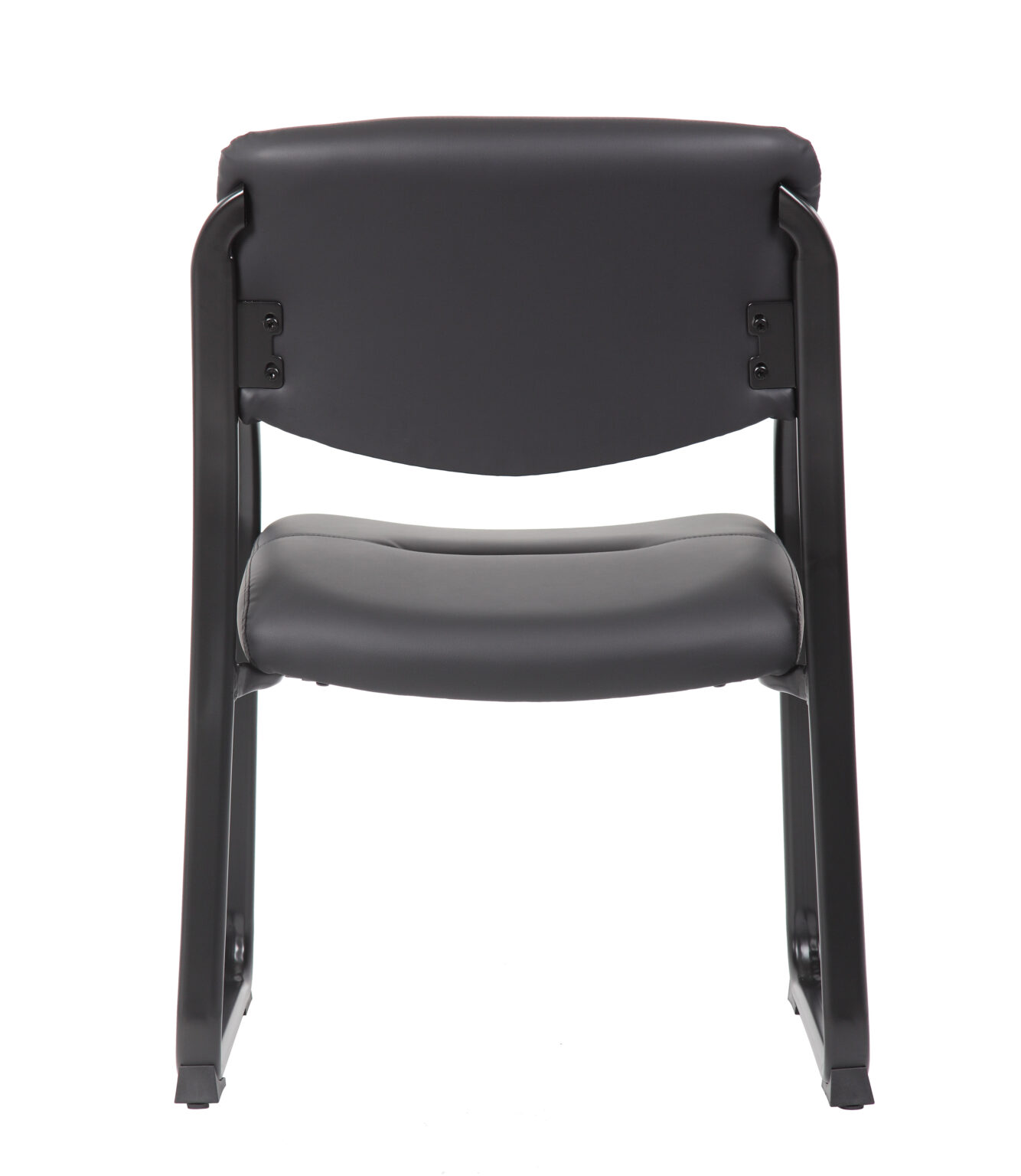 Boss Leather Sled Base Side Chair W/ Arms – BossChair
