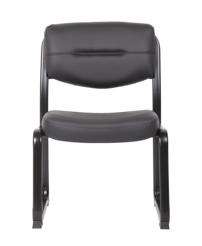 Boss Leather Sled Base Side Chair – BossChair