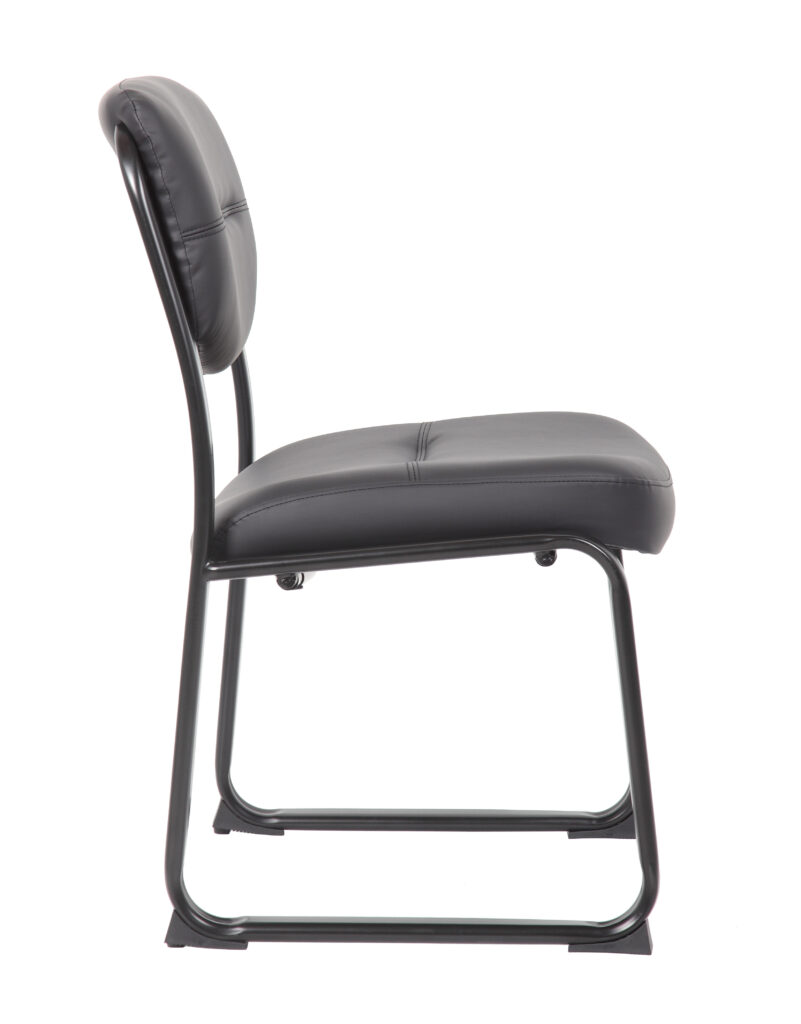 Boss Leather Sled Base Side Chair – BossChair