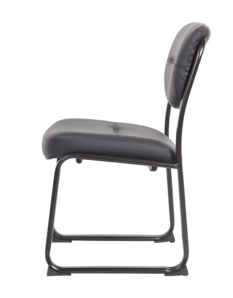 Boss Leather Sled Base Side Chair – BossChair