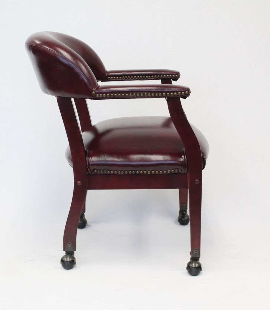 Boss Captain’s guest, accent or dining chair in Burgundy Vinyl W ...
