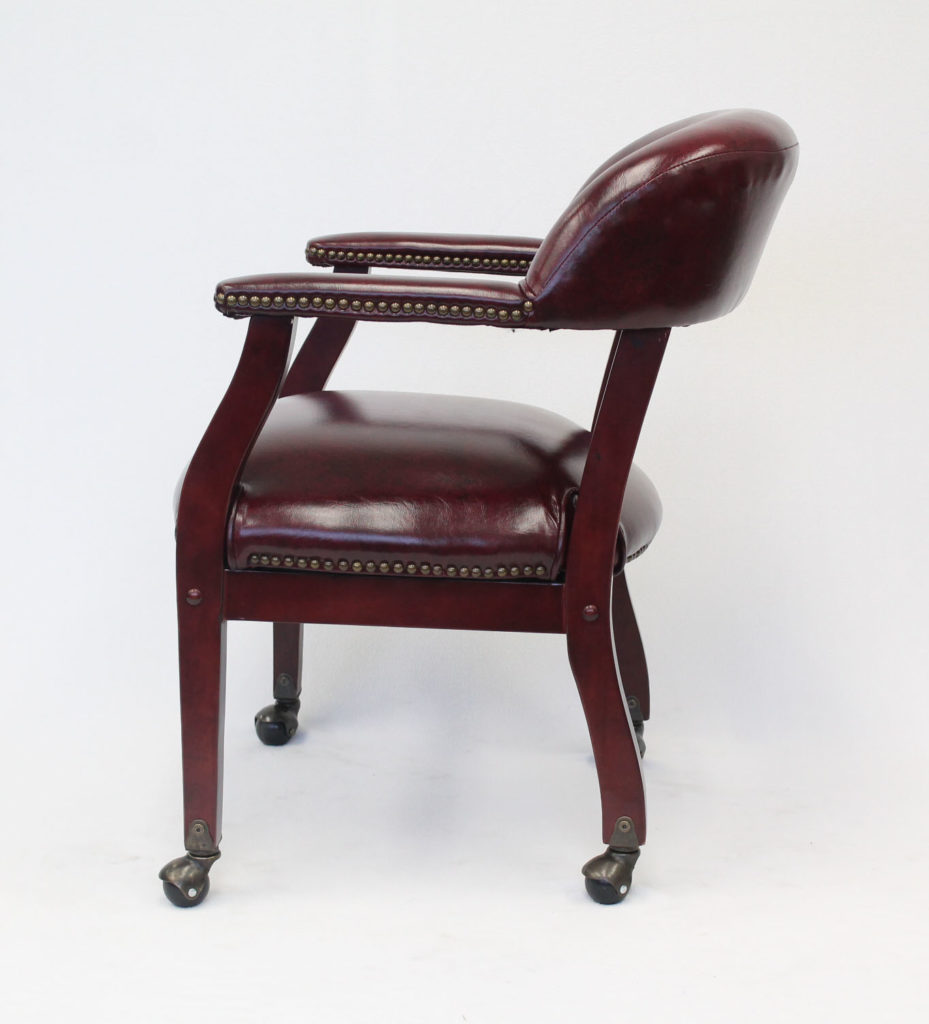 Boss Captain’s guest, accent or dining chair in Burgundy Vinyl W ...