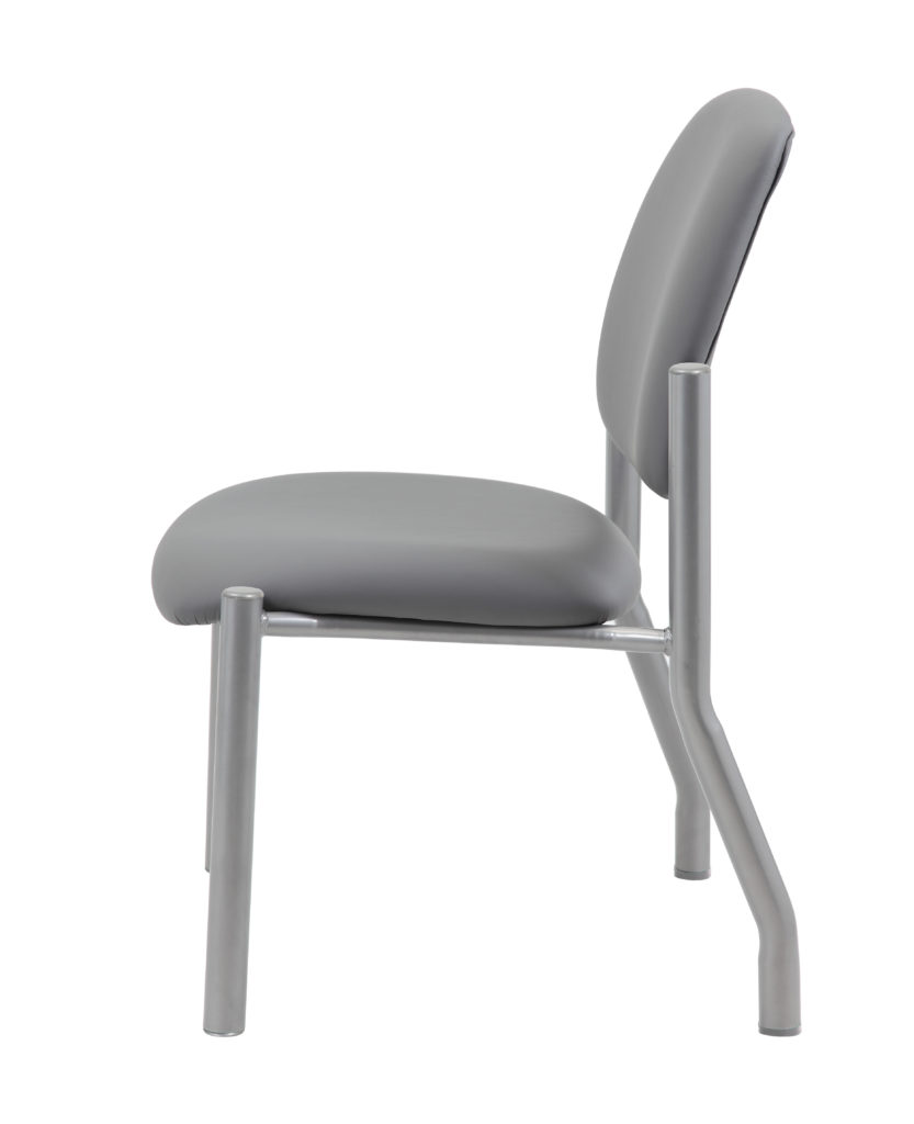 Boss Mid Back Armless Guest Chair, 300 lb capacity, Antimicrobial Vinyl ...