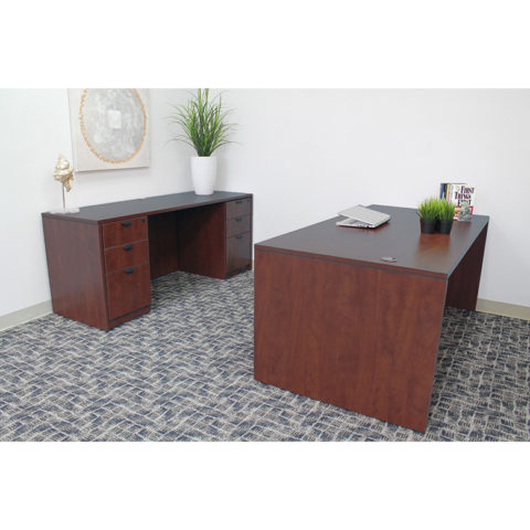 Boss Office Suite, 66 Inch Desk and Credenza with Dual File Storage ...