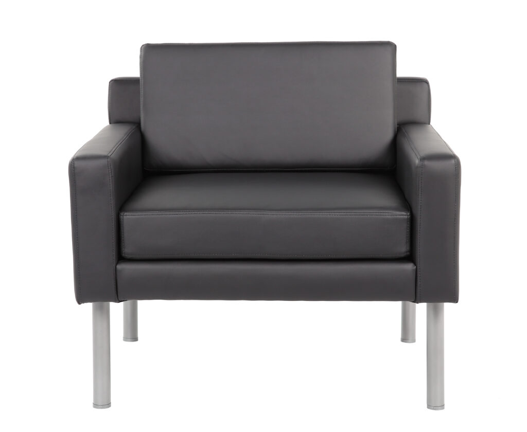 Boss Black Antimicrobial Vinyl Lounge Chair – BossChair