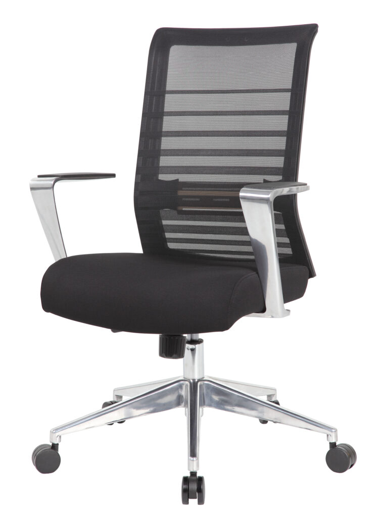 Boss Horizontal Mesh Back Task Chair, Aluminum Arms/Base – BossChair