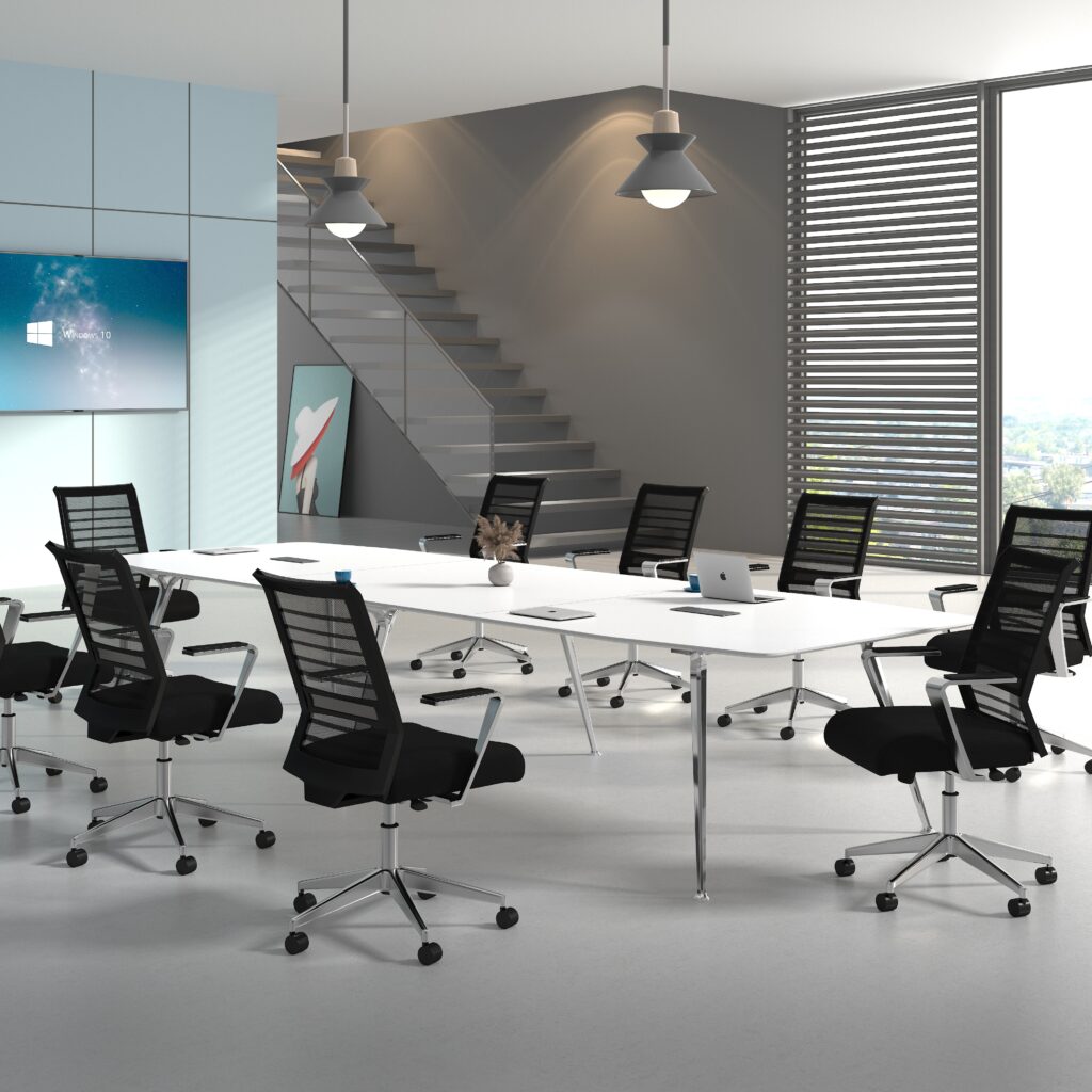 Boss Horizontal Mesh Back Task Chair, Aluminum Arms/Base – BossChair