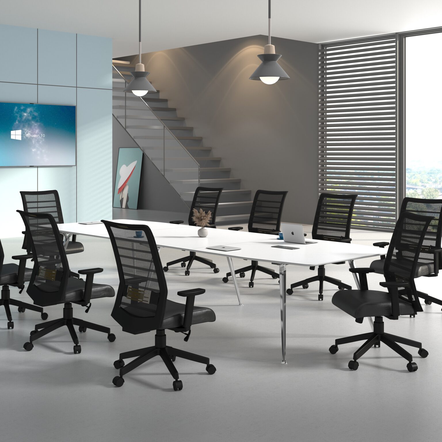 Boss Horizontal Mesh Back + Antimicrobial Seat Task Chair – BossChair