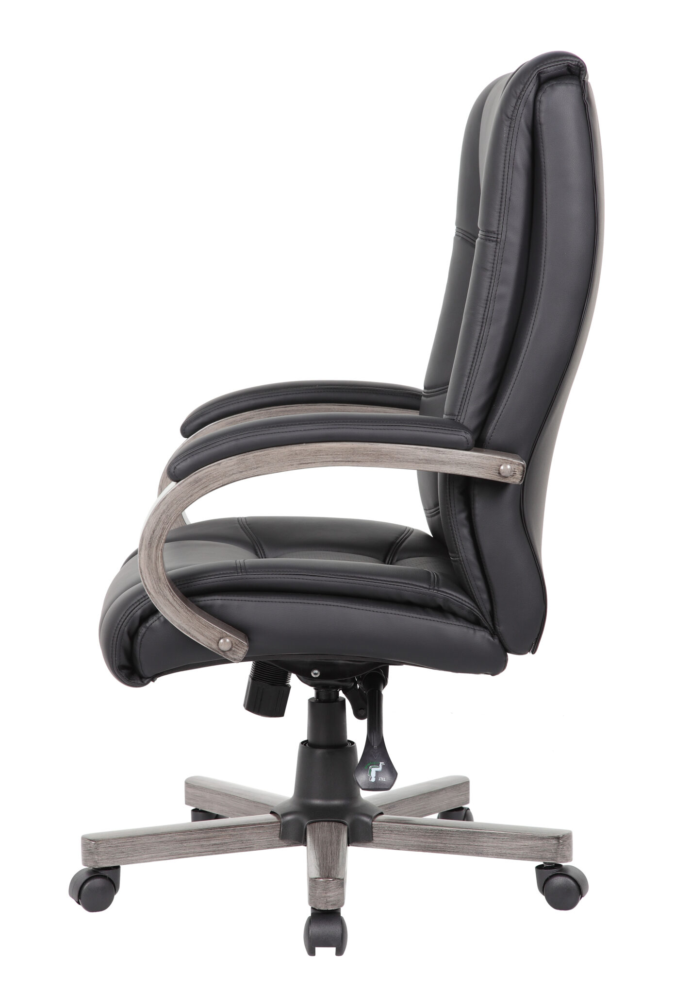Boss High Back Executive Wood Finished Chairs, Grey – BossChair