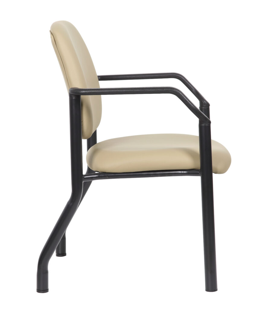 Boss Chair Mid Back Guest Chair, 300 lb capacity, Antimicrobial Vinyl ...