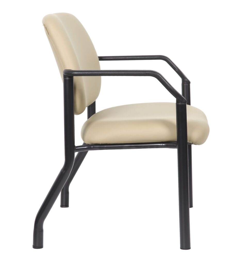 Boss Chair Mid Back Guest Chair, 500 lb capacity, Antimicrobial Vinyl ...