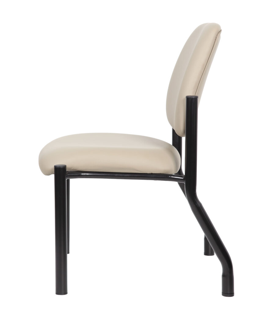 Boss Chair Mid Back Armless Guest Chair, 400 lb capacity, Antimicrobial ...