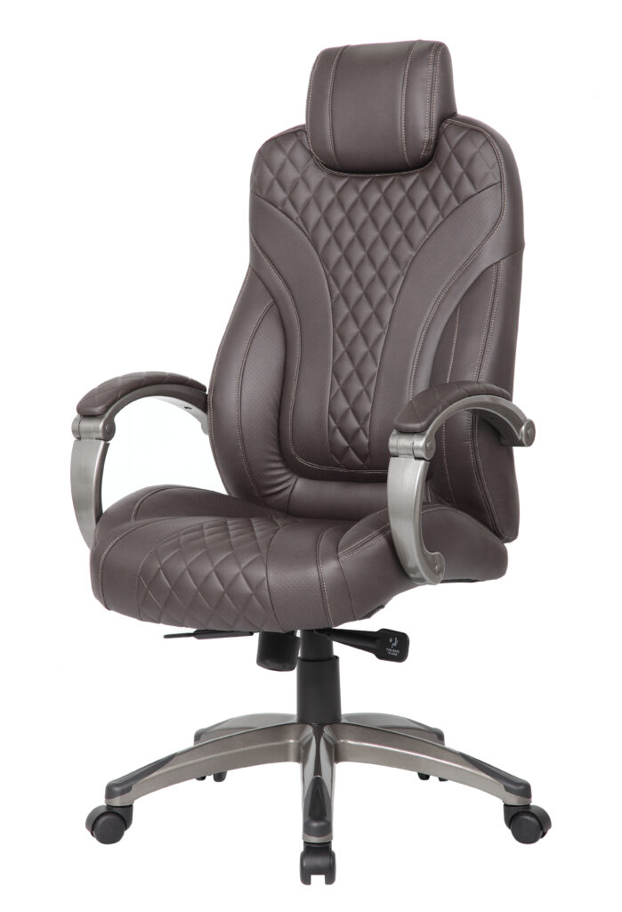 Boss Bentley Hinged Arm Executive Chair With Synchro-Tilt, Brown ...