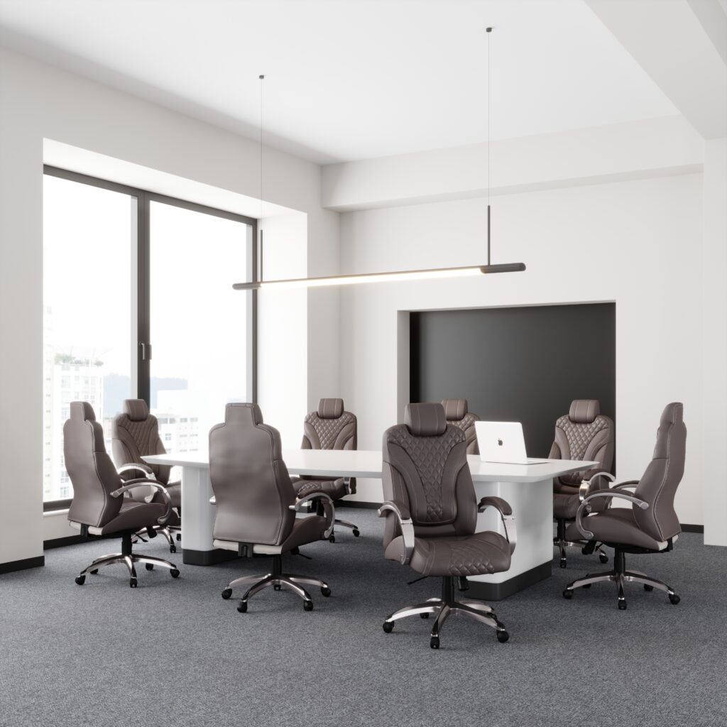 Boss Hinged Arm Executive Chair With Synchro-Tilt, Brown – BossChair