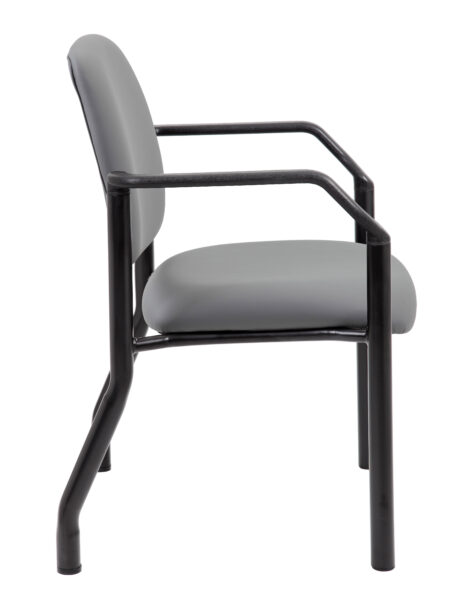 Boss Mid Back Guest Chair, 300 lb capacity, Antimicrobial Vinyl – BossChair