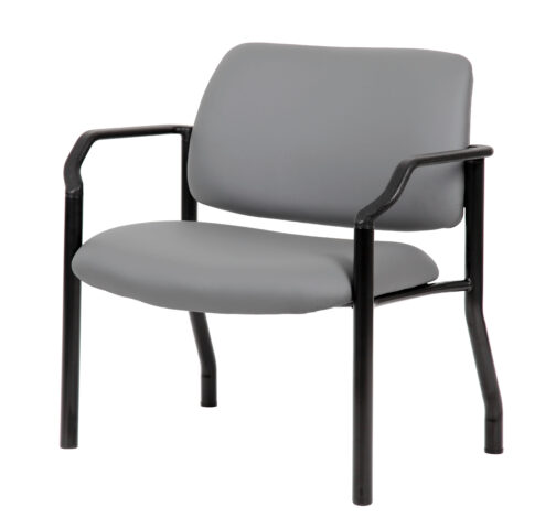 Boss Mid Back Guest Chair, 500 lb capacity, Antimicrobial Vinyl – BossChair