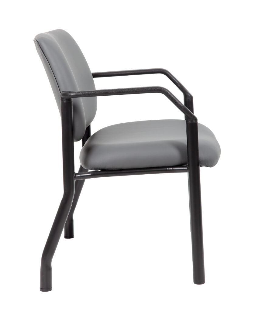 Boss Chair Mid Back Guest Chair, 500 lb capacity, Antimicrobial Vinyl ...