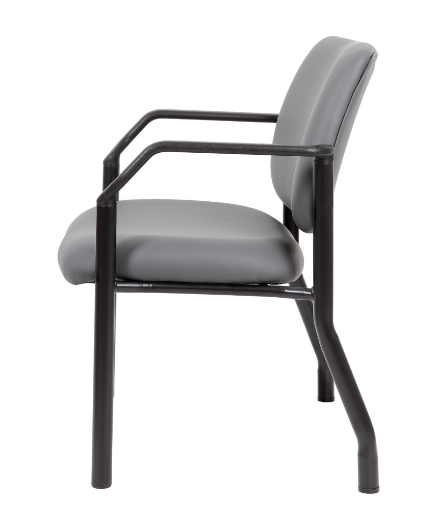 Boss Chair Mid Back Guest Chair, 500 lb capacity, Antimicrobial Vinyl ...