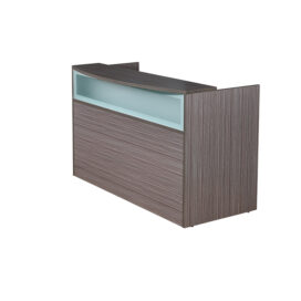 Plexiglass Reception Desk, Driftwood – BossChair