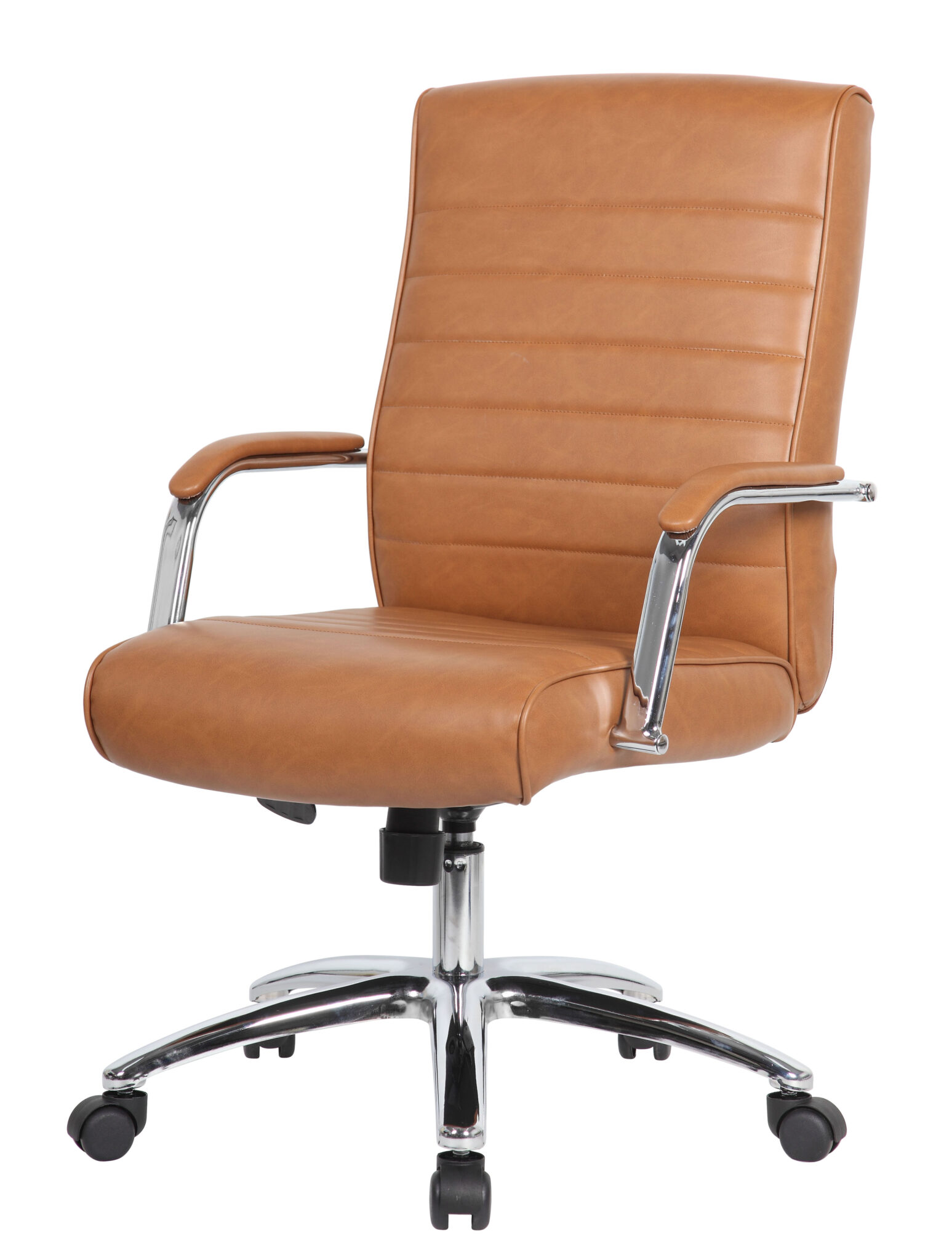 Boss Modern Executive Conference Chair-Ribbed, Caramel – BossChair